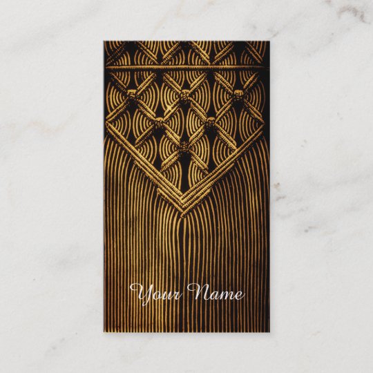 vintage Macramé look Business Card | Zazzle.com