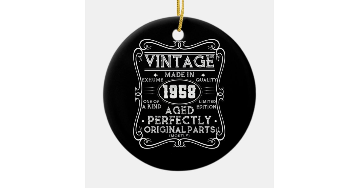 Vintage Made In 1958 Retro Classic Ceramic Ornament | Zazzle