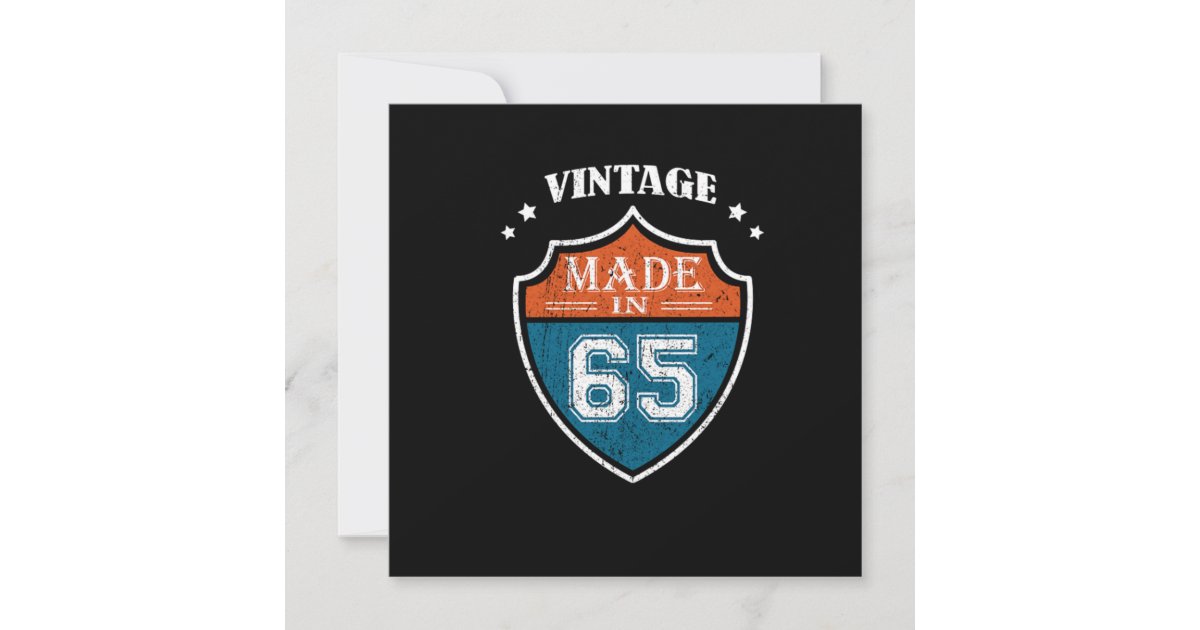 Vintage Made In 65 1965 Birthday Gift Invitation | Zazzle