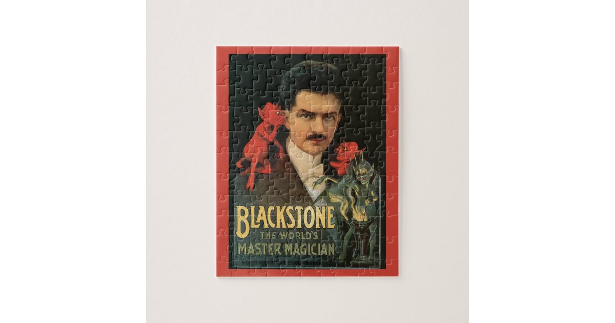 Vintage Magic Poster, Great Blackstone Magician Jigsaw Puzzle | Zazzle