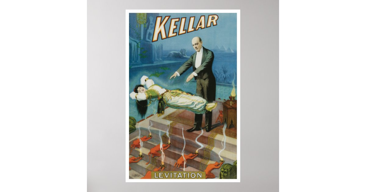 Vintage Magic Poster, Magician Harry Kellar Poster | Zazzle