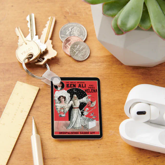 Vintage Magic Poster, the Great Original Ben Ali Keychain | Zazzle