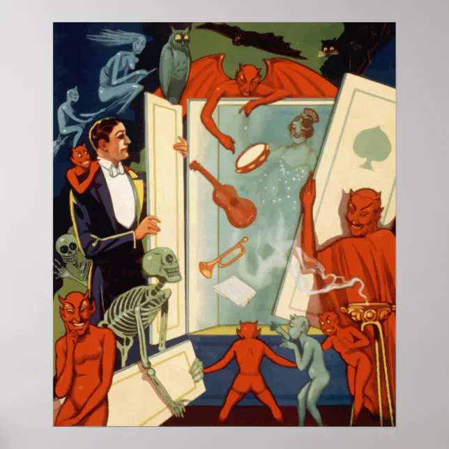 Vintage Magician Carter the Great Magic Act Poster | Zazzle