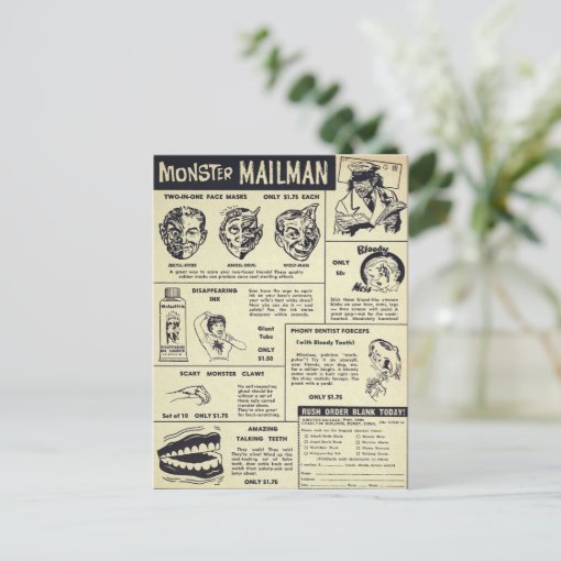 Vintage Mail Order Advertisement Postcard | Zazzle