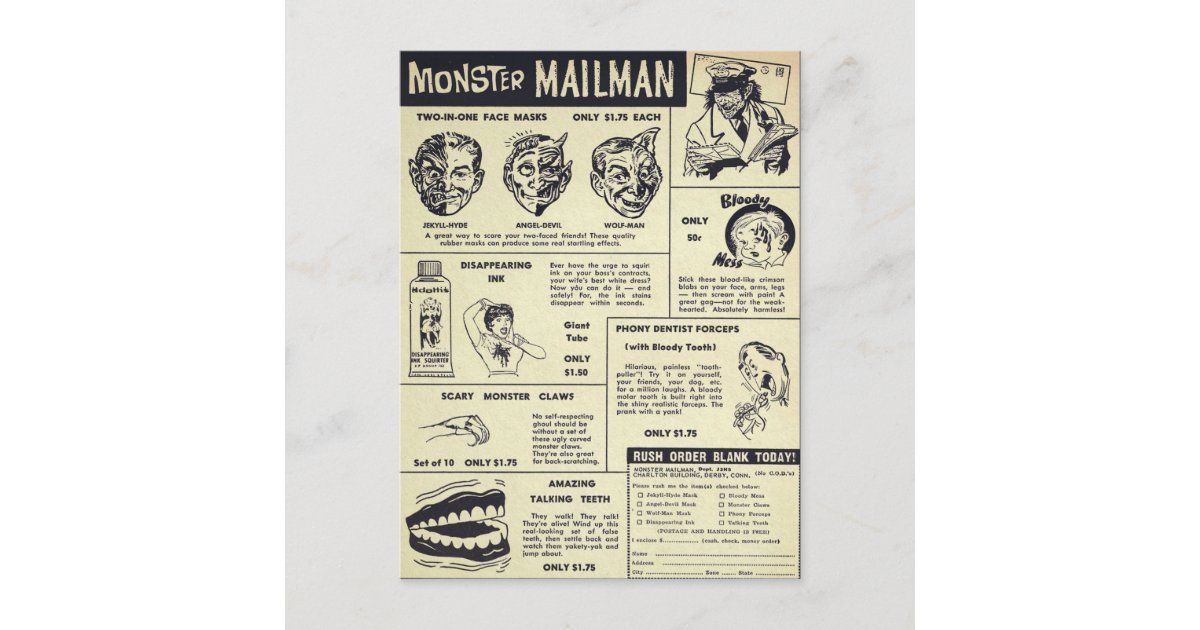 Vintage Mail Order Advertisement Postcard | Zazzle
