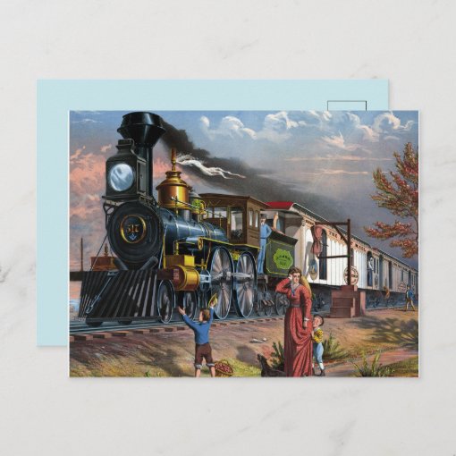 Vintage Mail Train Postcard | Zazzle
