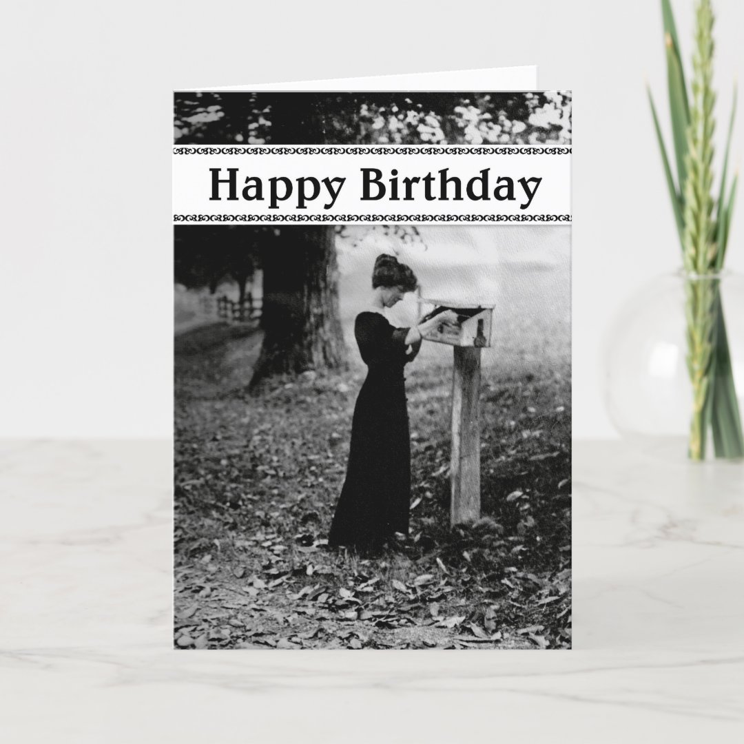 Vintage Mailbox Happy Birthday Card | Zazzle