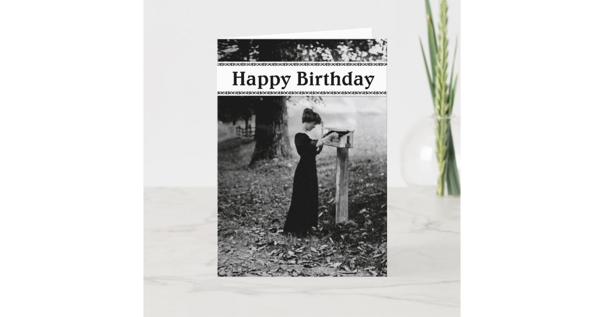 Vintage Mailbox Happy Birthday Card | Zazzle