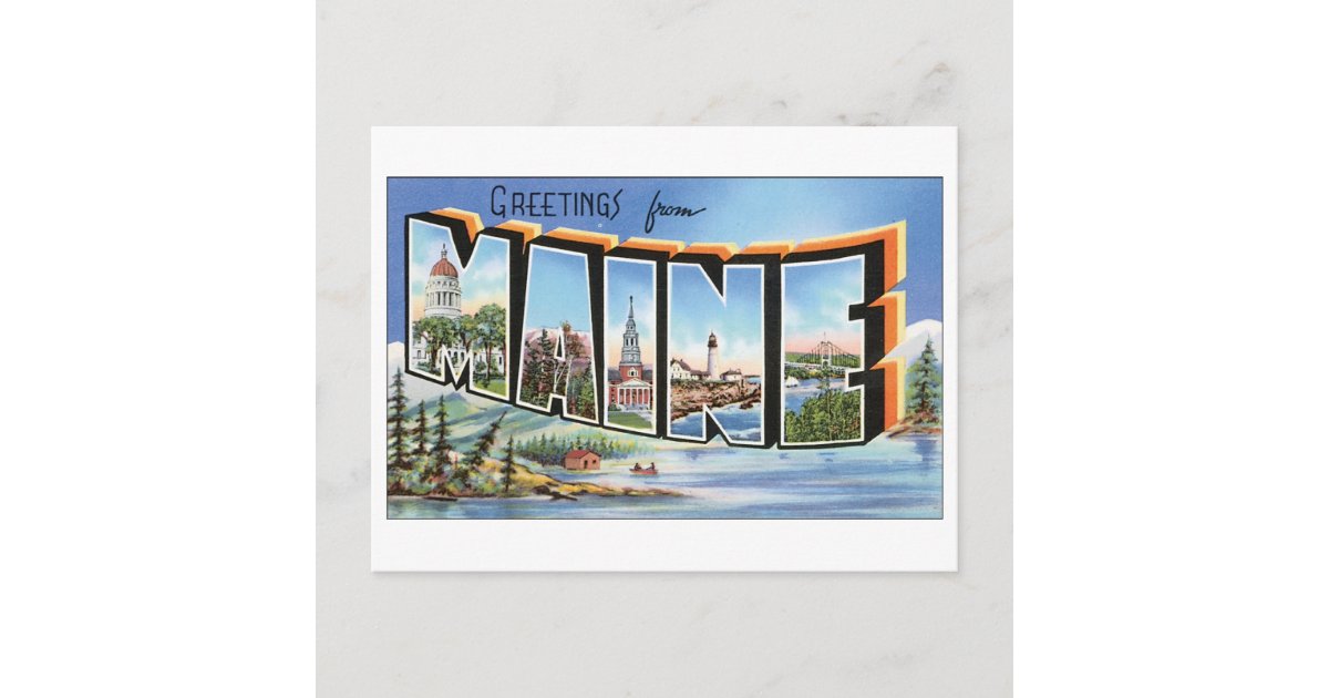 Vintage Maine Postcard | Zazzle