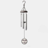 Vintage man in the moon full face black white wind chime | Zazzle