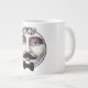 Vintage man in the moon full face mustache bow tie giant coffee mug ...