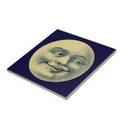 Vintage Man in the Moon Tile | Zazzle