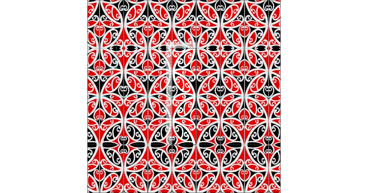 Vintage Maori New Zealand Tribal Art Pattern Fabric | Zazzle