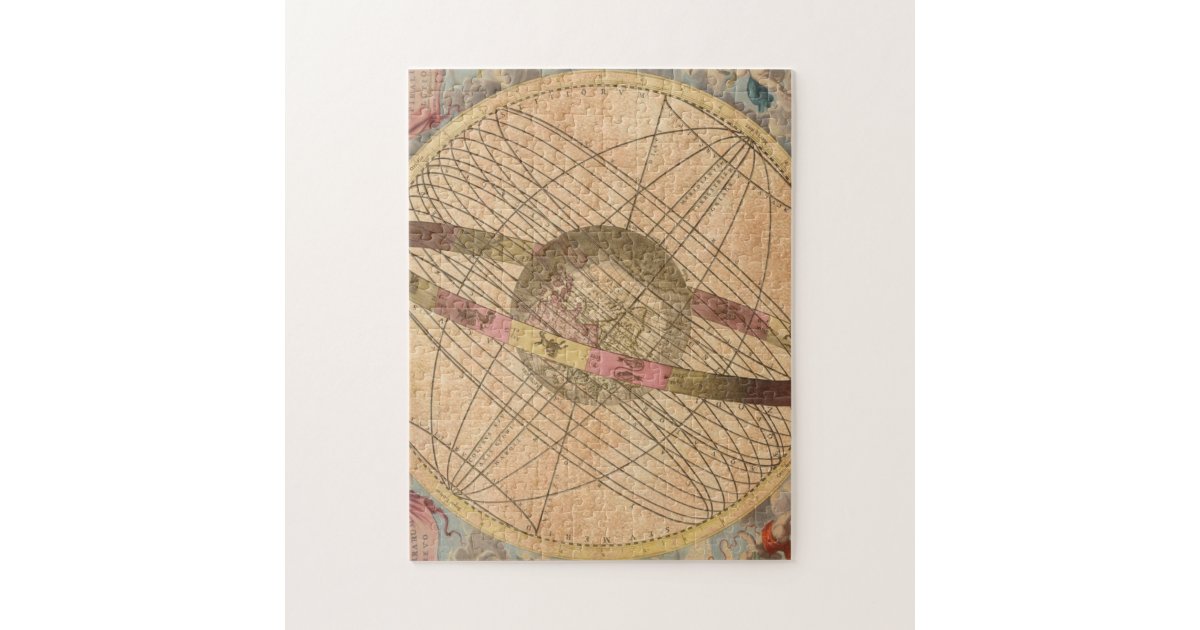 Vintage Map Antique Decoupage Nautical Compass Jigsaw Puzzle | Zazzle