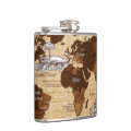 Vintage Map Flask | Zazzle