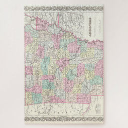 Vintage Map of Arkansas (1855) Jigsaw Puzzle | Zazzle