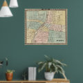 Vintage Map of Aurora IL (1876) Poster | Zazzle