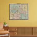 Vintage Map of Aurora IL (1876) Poster | Zazzle