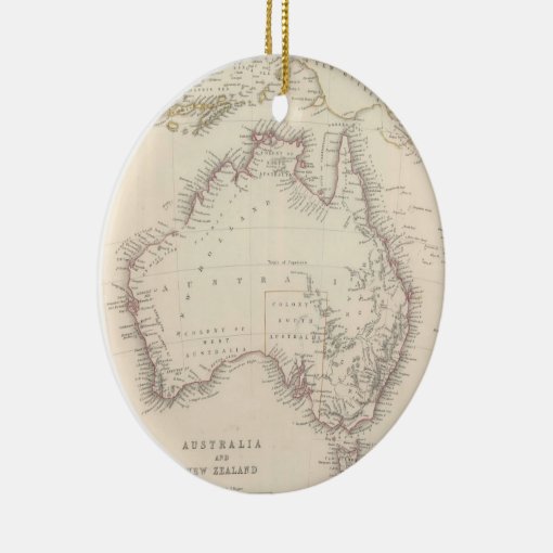 Vintage Map of Australia (1848) Ceramic Ornament | Zazzle