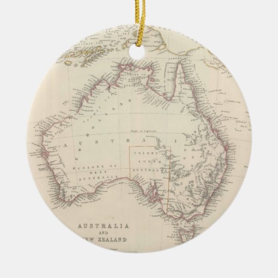 Vintage Map of Australia (1848) Ceramic Ornament | Zazzle.com