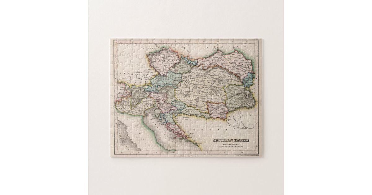 Vintage Map of Austria (1832) Jigsaw Puzzle | Zazzle
