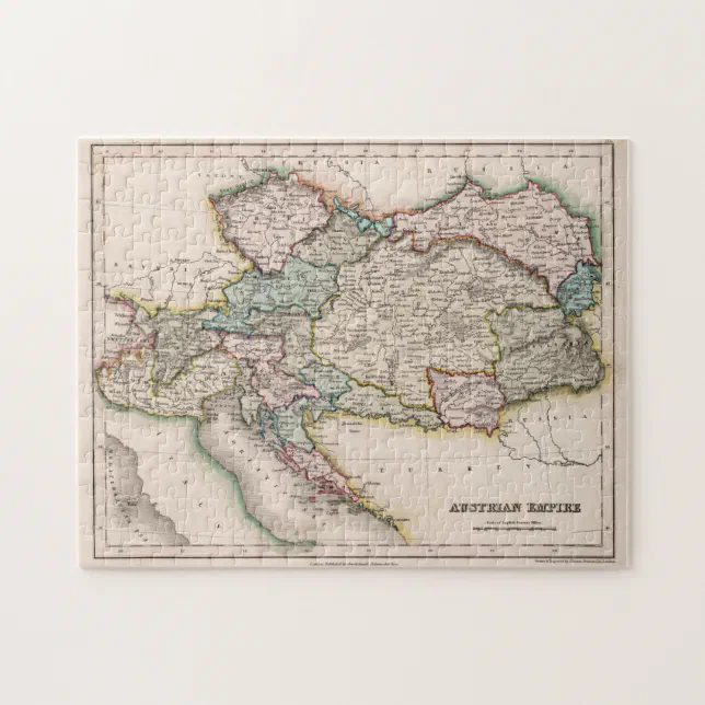 Vintage Map of Austria (1832) Jigsaw Puzzle | Zazzle