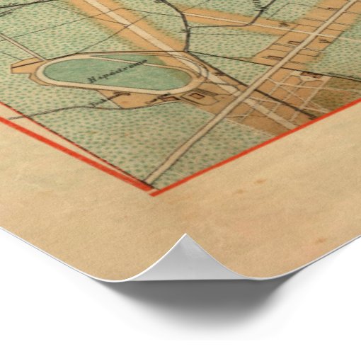 Vintage Map of Barcelona Spain (1890) Poster | Zazzle