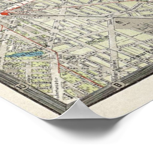 Vintage Map of Berlin Germany (1905) Poster | Zazzle