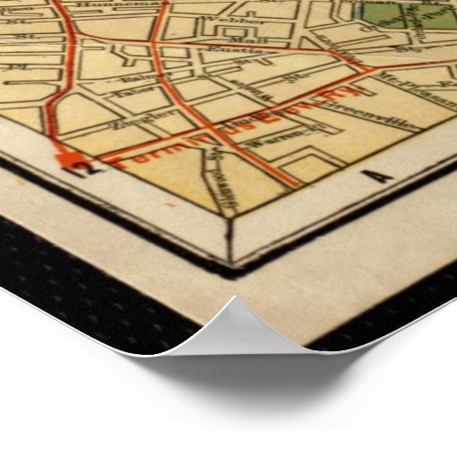 Vintage Map of Boston Poster | Zazzle