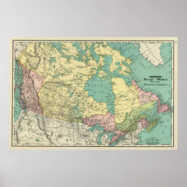 Vintage Map of Canada (1897) Poster | Zazzle
