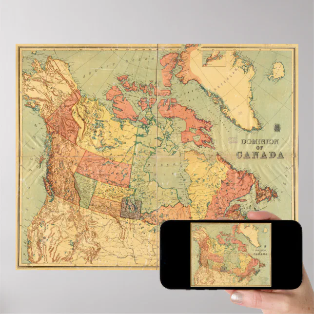 Vintage Map of Canada (1898) Poster | Zazzle