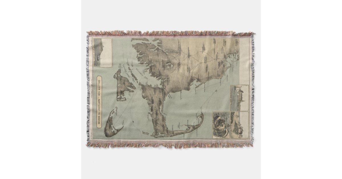 Vintage Map of Cape Cod (1885) Throw Blanket | Zazzle