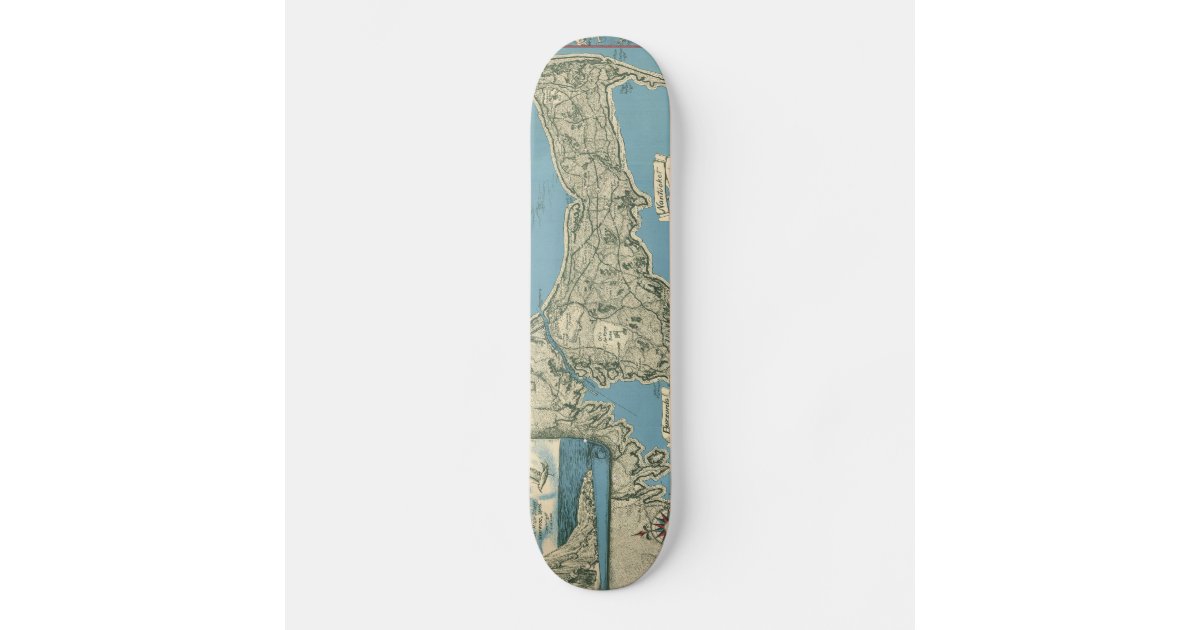 Vintage Map of Cape Cod (1945) Skateboard | Zazzle