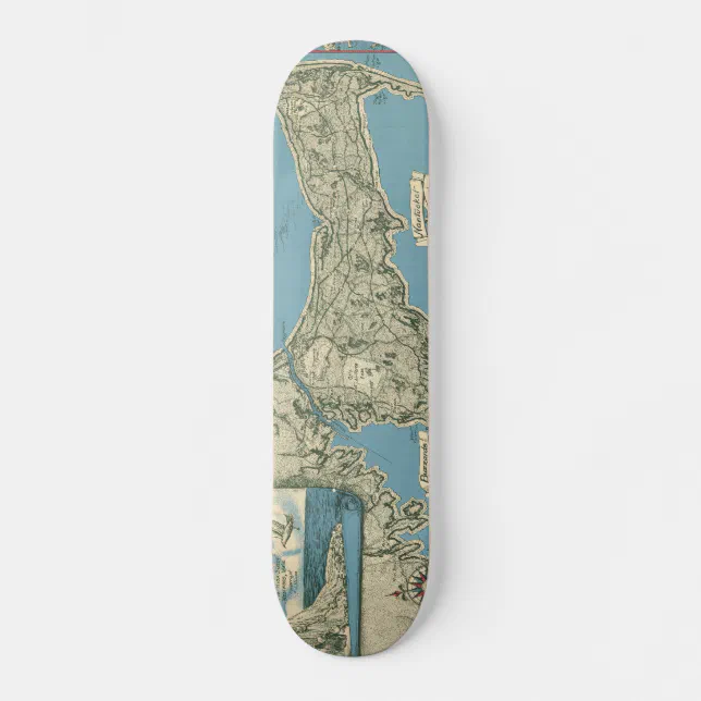 Vintage Map of Cape Cod (1945) Skateboard | Zazzle
