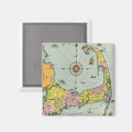 Vintage Map of Cape Cod Magnet | Zazzle