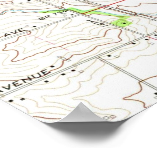 Vintage Map of Cedar Rapids Iowa (1967) Poster | Zazzle