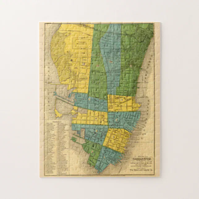 Vintage Map of Charleston SC (1883) Jigsaw Puzzle | Zazzle