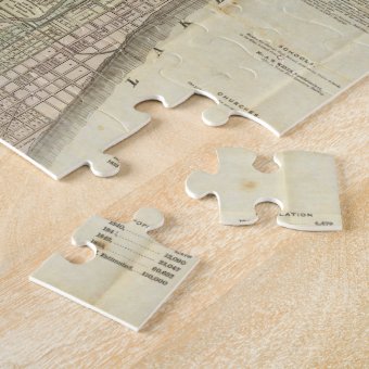 Vintage Map of Chicago (1857) Jigsaw Puzzle | Zazzle