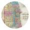 Vintage Map of Chicago (1869) Classic Round Sticker | Zazzle