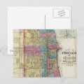 Vintage Map of Chicago (1869) Postcard | Zazzle