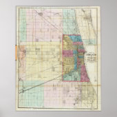 Vintage Map of Chicago (1869) Poster | Zazzle