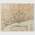 Vintage Map of Chicago Illinois (1889) Wrapping Paper | Zazzle