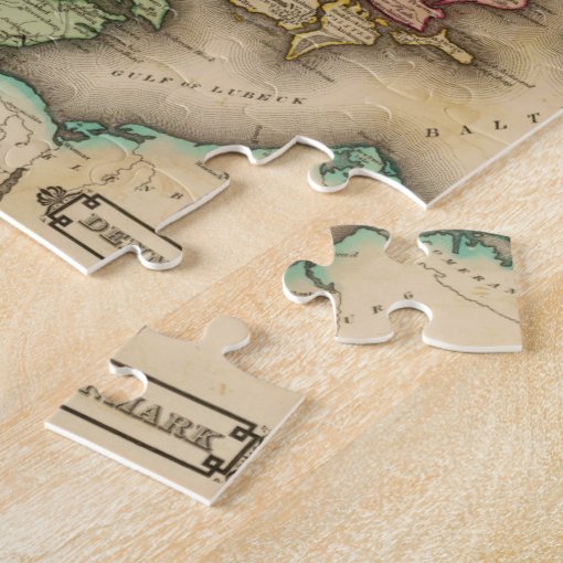 Vintage Map of Denmark (1831) Jigsaw Puzzle | Zazzle