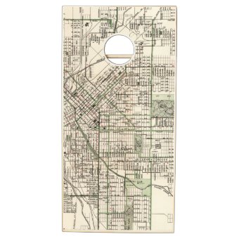 Vintage Map of Denver Colorado (1920) Cornhole Set | Zazzle