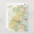 Vintage Map of Dublin and Surrounding Areas (1900) Postcard | Zazzle