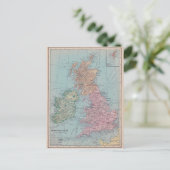 Vintage Map of England Postcard | Zazzle