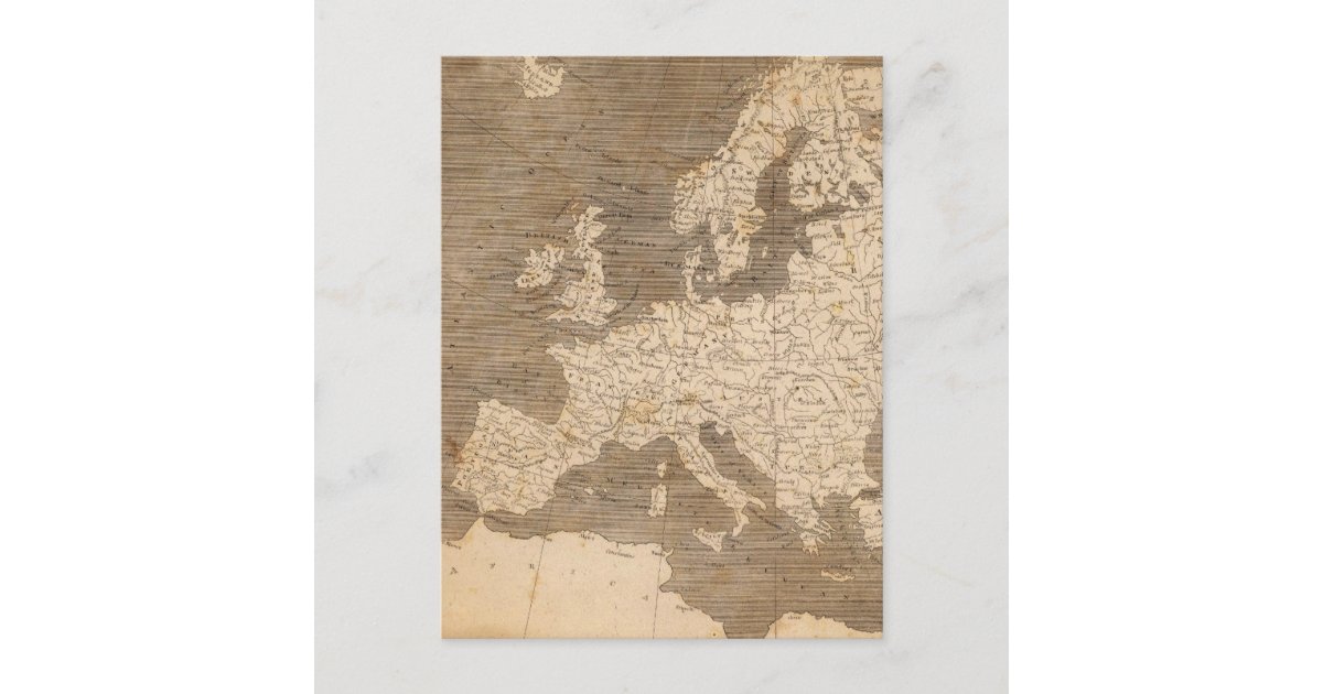 Vintage Map of Europe (1804) Postcard | Zazzle