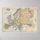 Vintage Map of Europe (1892) Poster | Zazzle