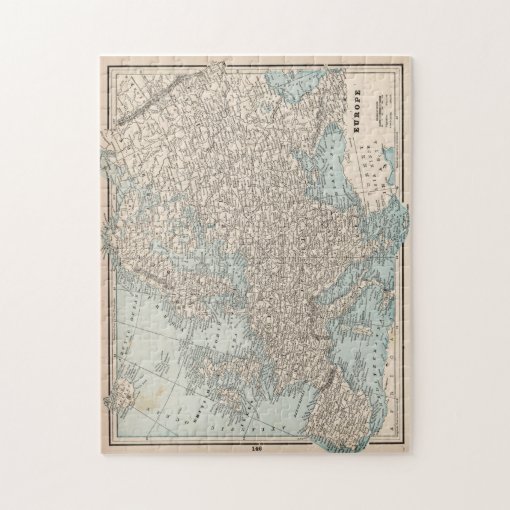 Vintage Map of Europe (1893) Jigsaw Puzzle | Zazzle