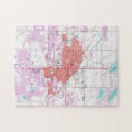 Vintage Map of Fort Collins Colorado (1960) Jigsaw Puzzle | Zazzle